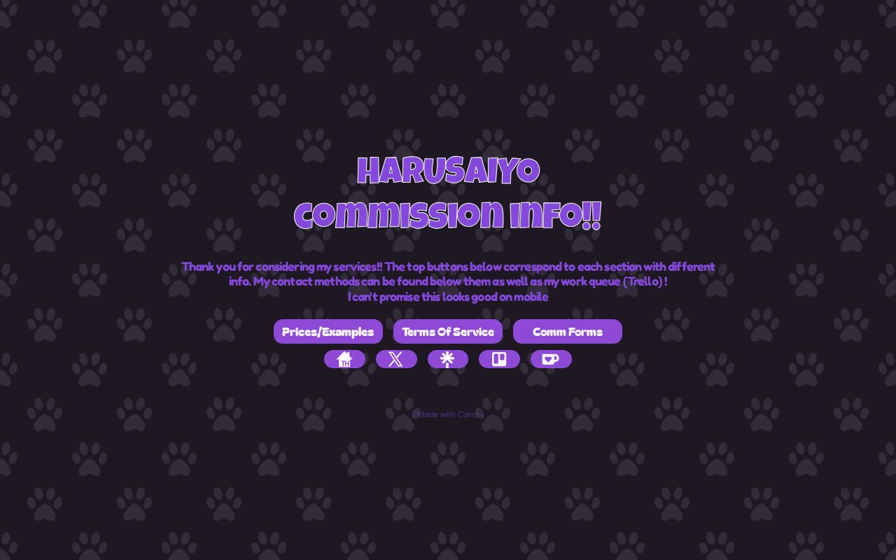 HARUSAIYO Commission Info